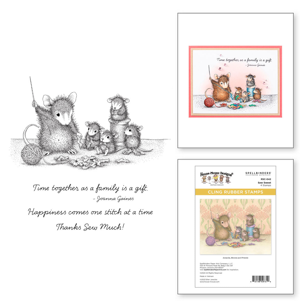 Spellbinders House Mouse Sew Sweet Cling Stamps rsc-042 – Simon Says Stamp