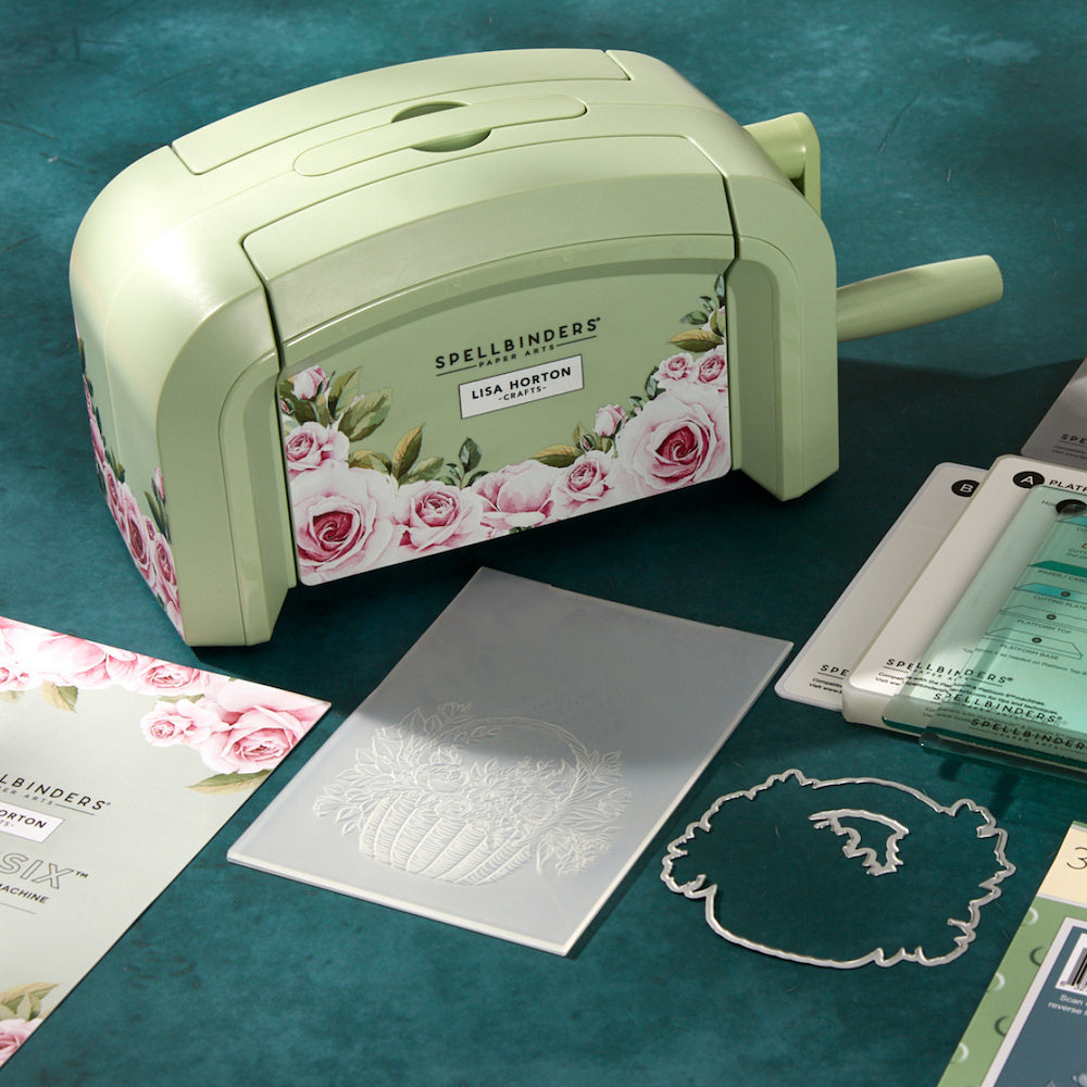 Spellbinders Lisa Horton Platinum SIX Machine with Plates Dies and Emb ...