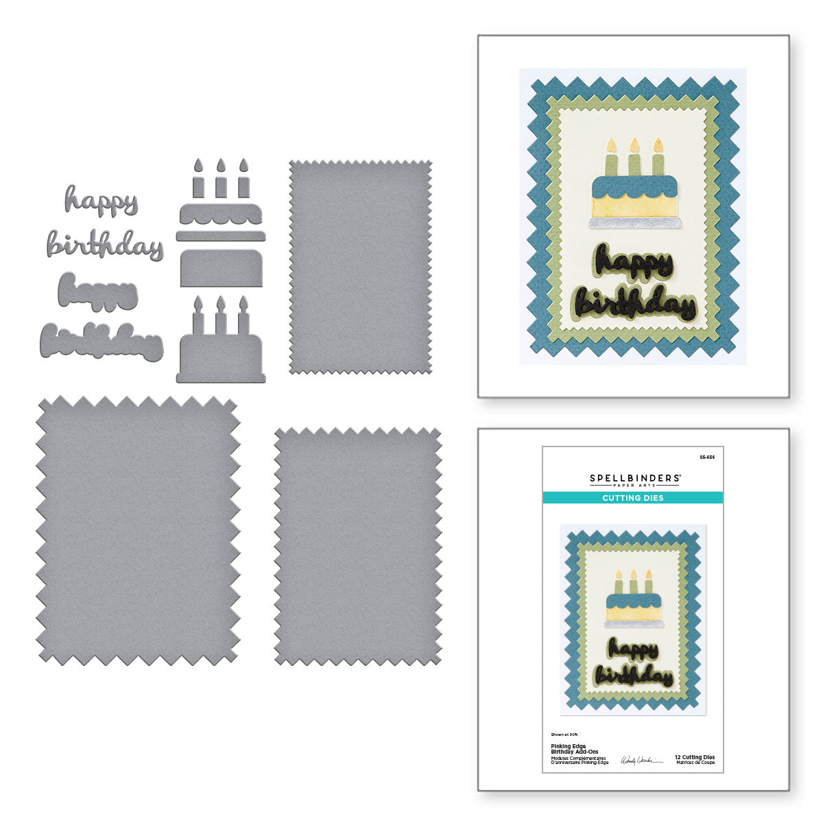 Spellbinders Pinking Birthday Rectangles Etched Dies s5-656 – Simon ...