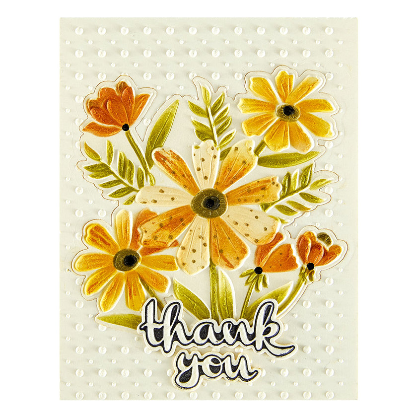 Spellbinders Thank You Bouquet 3D Emboss and Cut Folder e3d-145 – Simon ...