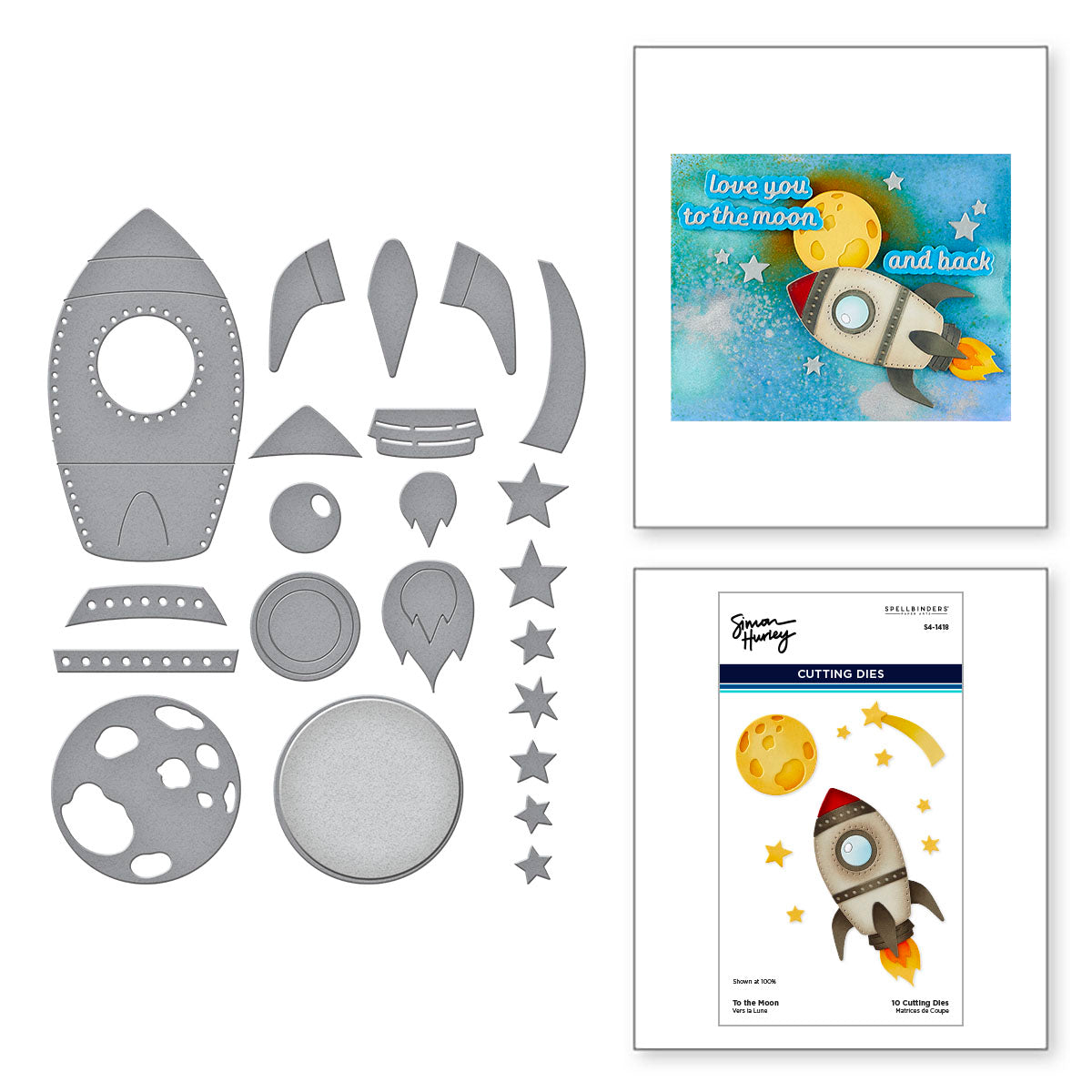 Spellbinders To the Moon Etched Dies s4-1418 – Simon Says Stamp