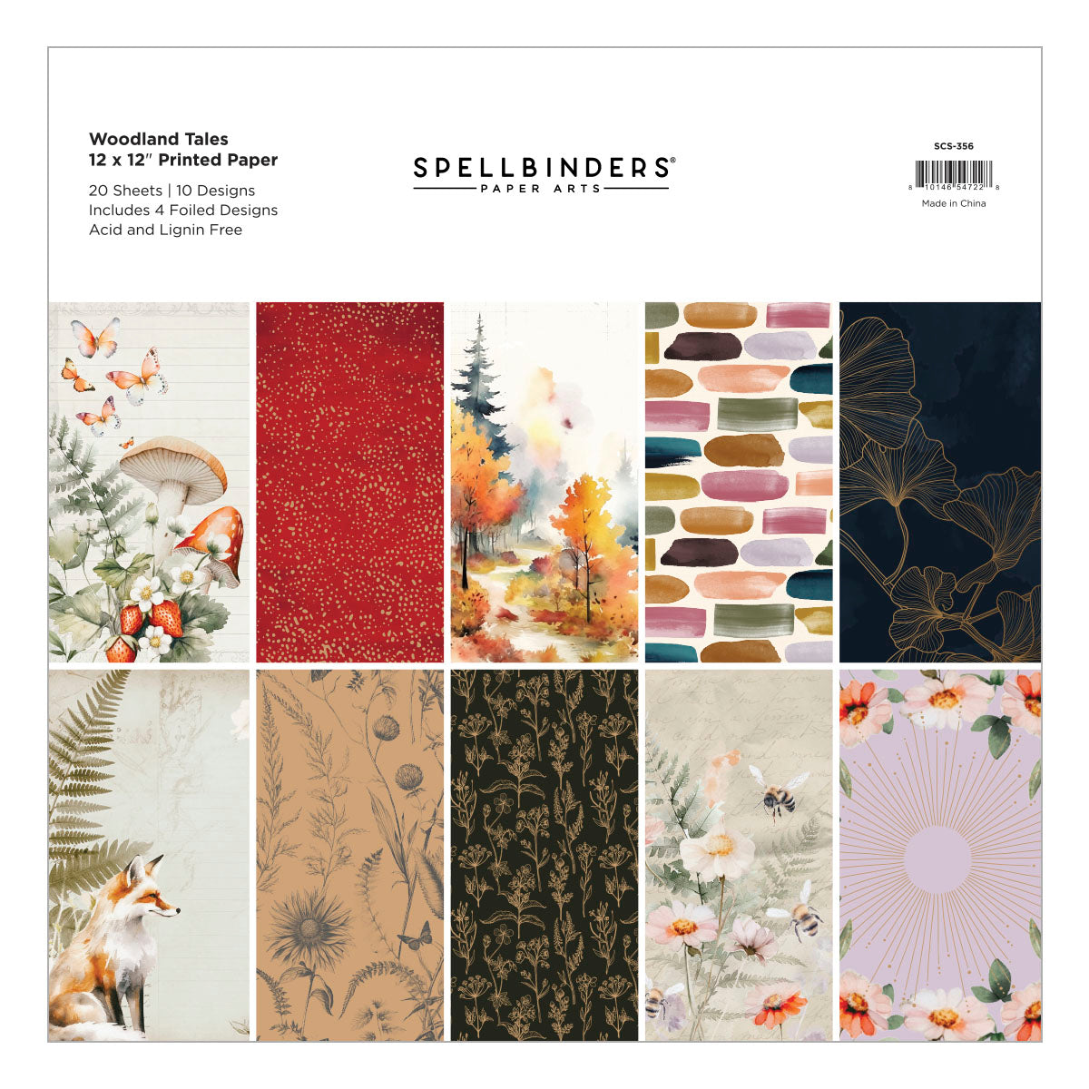 Spellbinders Woodland Tales 12x12 Paper Pack scs-356* – Simon Says Stamp