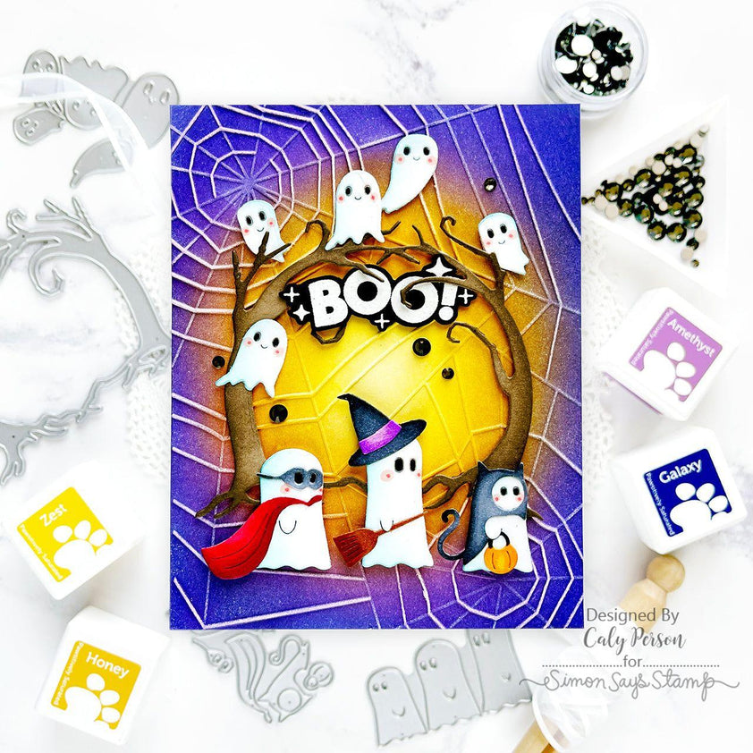 Simon Says Stamp Embossing Folder Spooky Web sf419