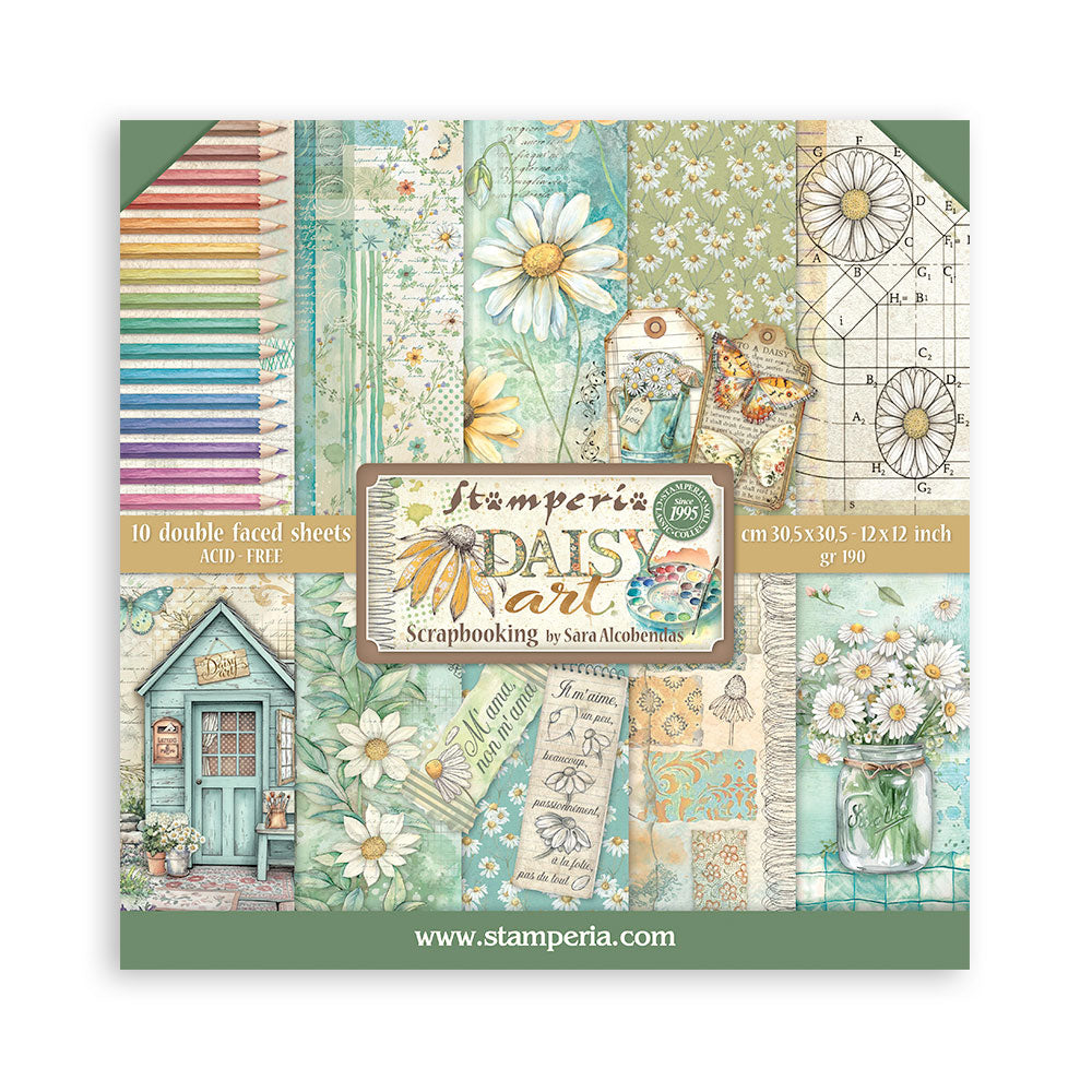 Stamperia Daisy Art 12x12 Paper sbbl182 – Simon Says Stamp