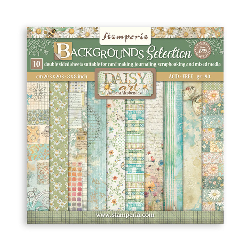 Stamperia Daisy Art 8x8 Background Paper sbbs139 – Simon Says Stamp