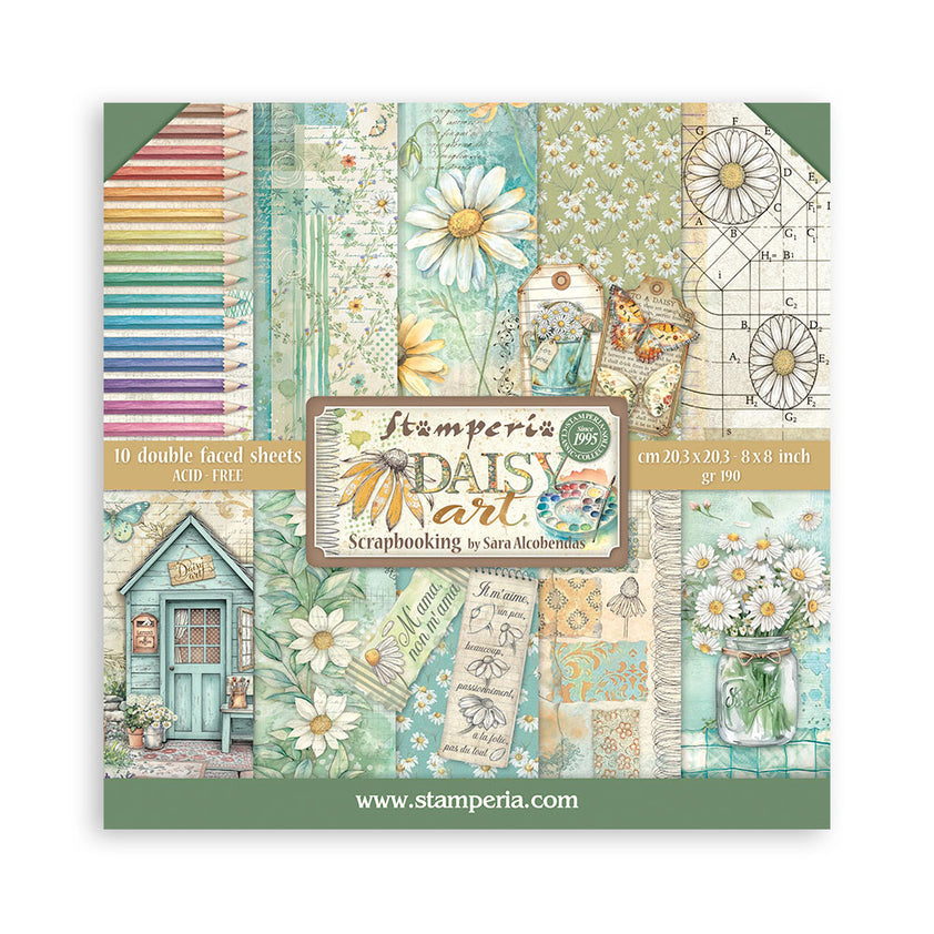 Stamperia Daisy Art 8x8 Paper sbbs138 – Simon Says Stamp