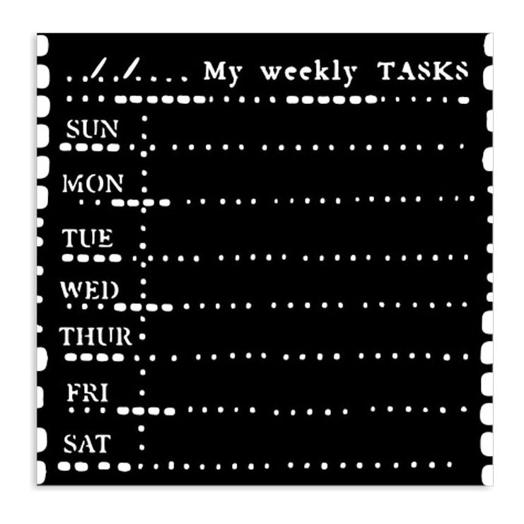 Stamperia Diary Weekly Planner Small Stencil kstds23 – Simon Says Stamp