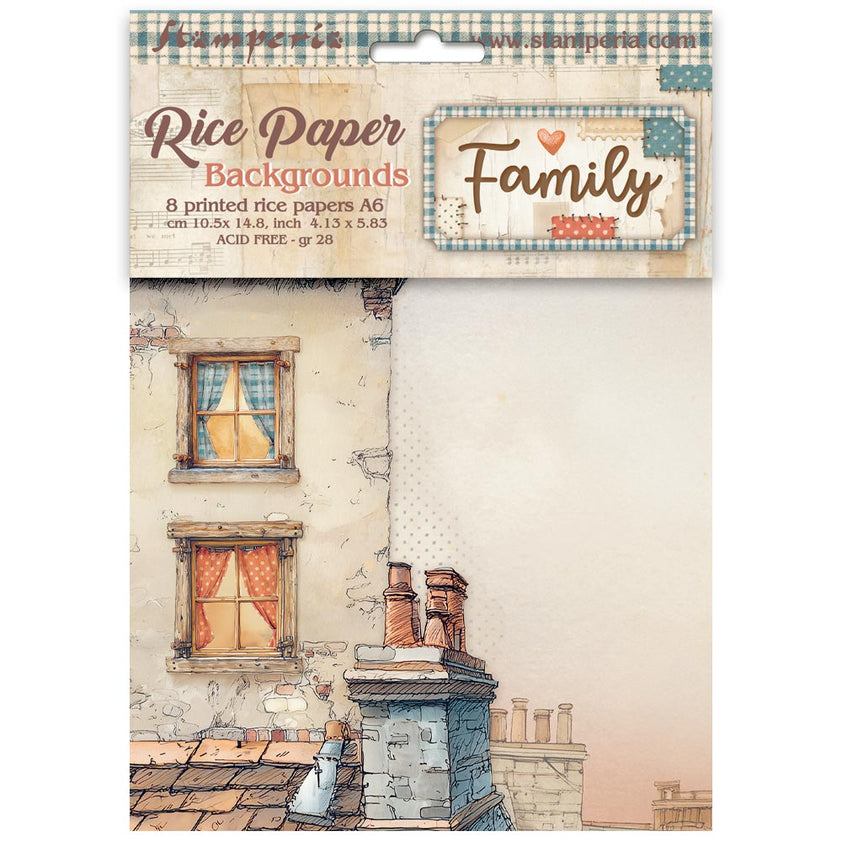Stamperia Family Rice Paper A6 Backgrounds dfsak6049 – Simon Says Stamp