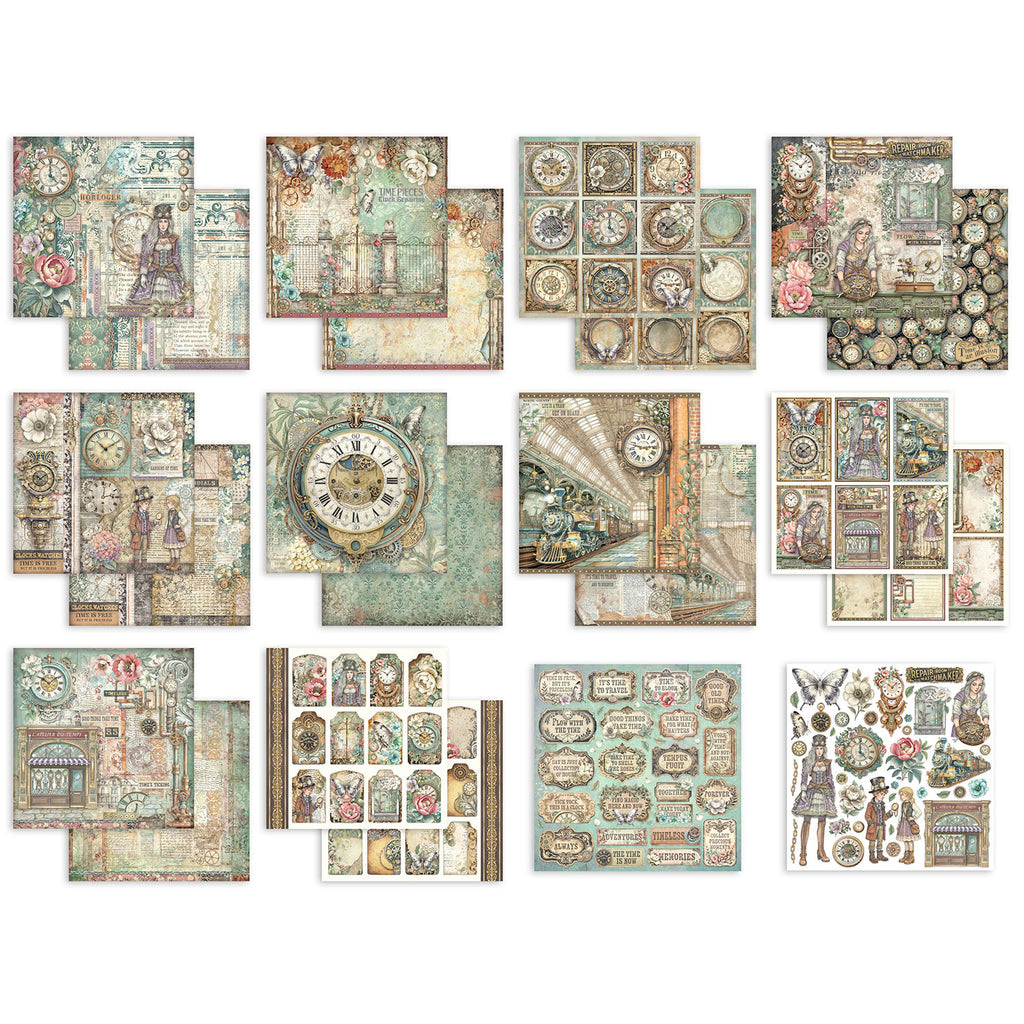 Stamperia Gardens of Time 12x12 Paper sbbl185 – Simon Says Stamp