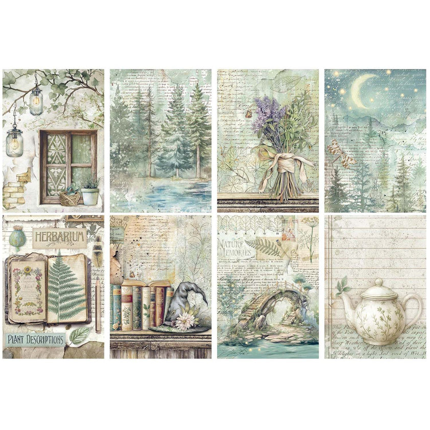 Stamperia Herbarium Silvae Mini A6 Rice Paper dfsa6x02 – Simon Says Stamp
