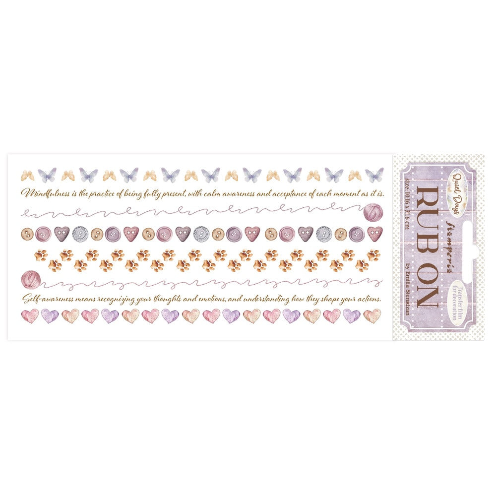 Stamperia Quiet Days Cozy Borders Rub Ons dflrb207 – Simon Says Stamp