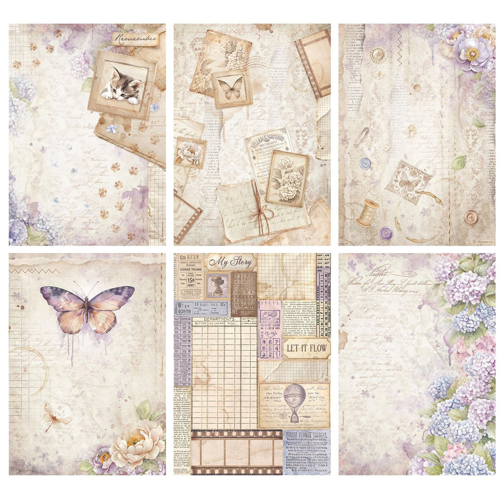 Stamperia Quiet Days Rice Paper A4 dfsa4xqd – Simon Says Stamp