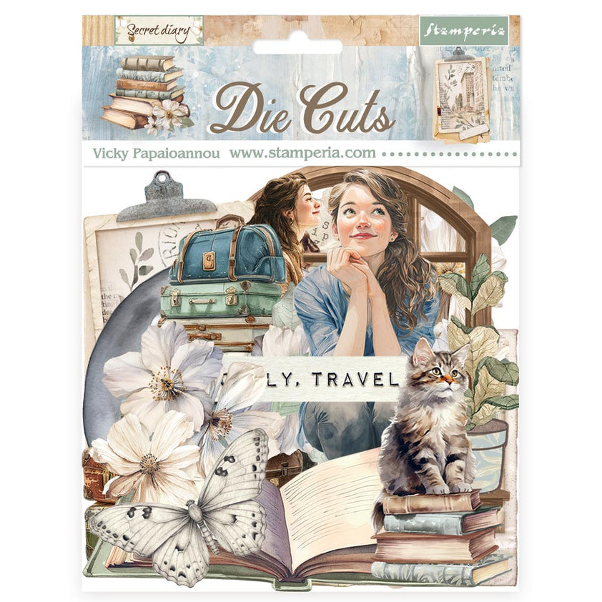 Stamperia Secret Diary Assorted Die Cuts dfldc128 – Simon Says Stamp