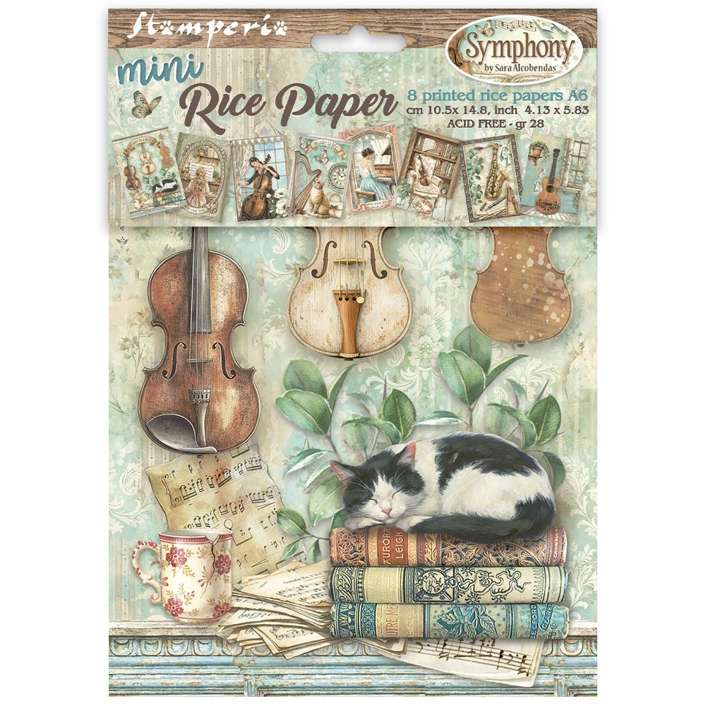 Stamperia Symphony A6 Rice Paper dfsa6x07 – Simon Says Stamp