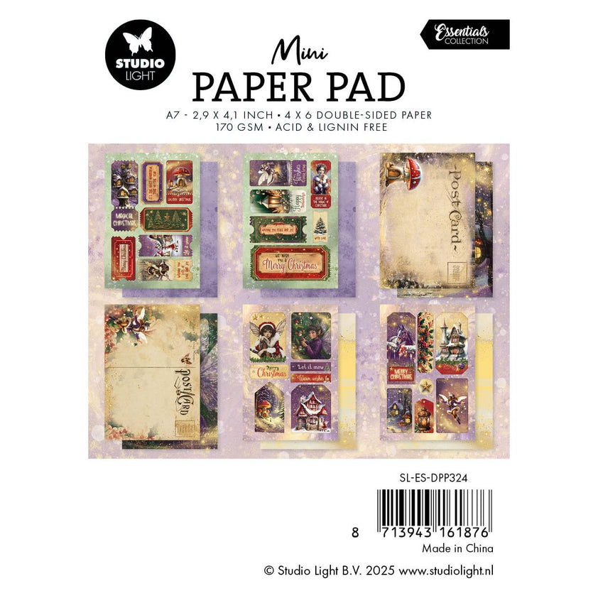 Studio Light Mini Paper Pad Fairy Christmas Essentials 24 sl-es-dpp324 ...
