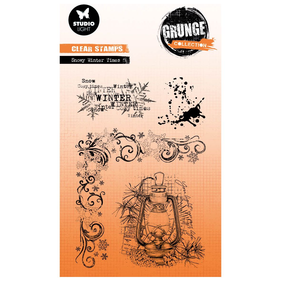 Studio Light Snowy Winter Times Grunge Stamp sl-gr-stamp682 – Simon ...