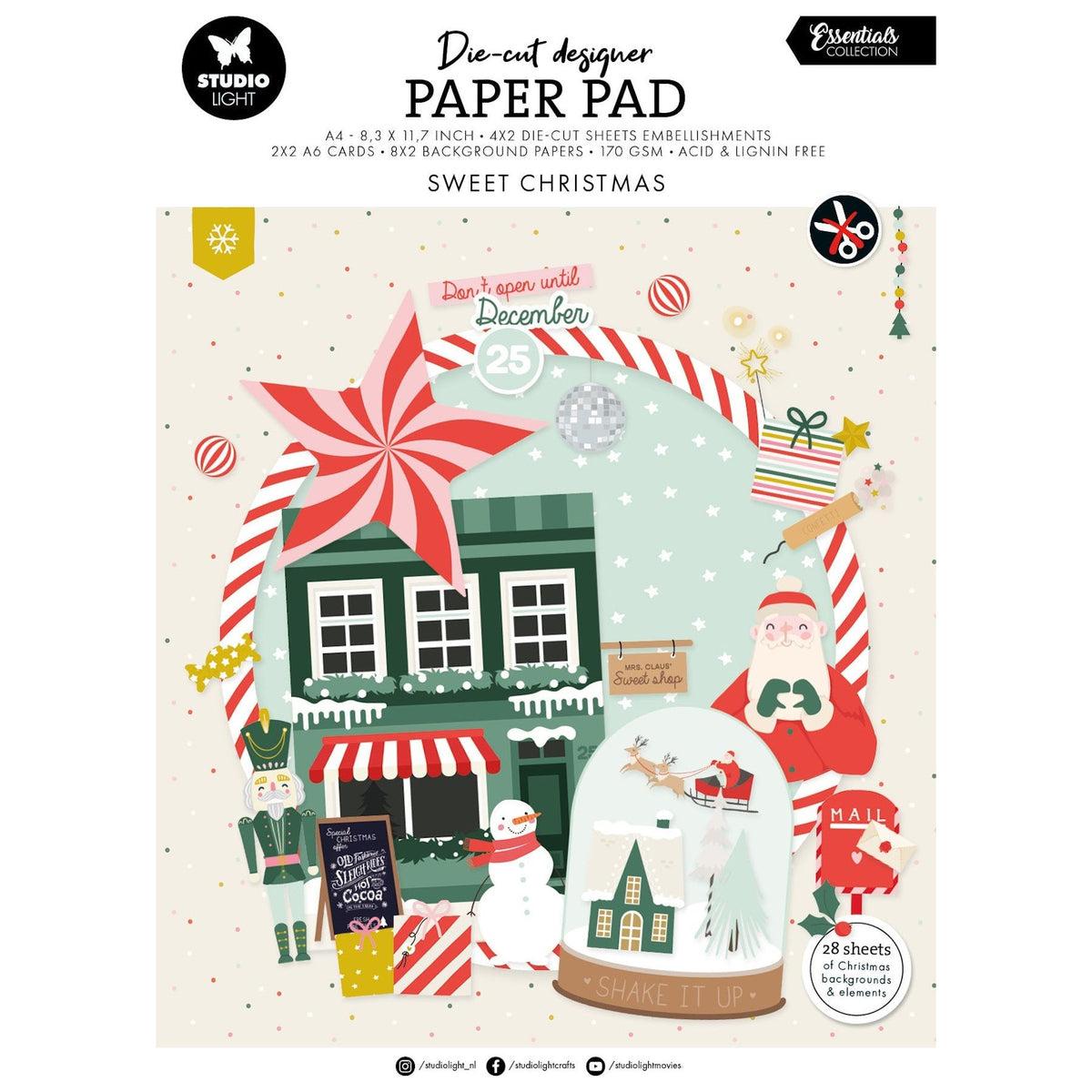 Studio Light Sweet Christmas Die Cut Paper Pad sl-es-dcpp218 – Simon ...