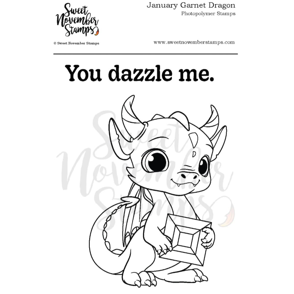 Sweet November Stamps January Garnet Dragon Clear Stamp Set sns-jg-dr ...