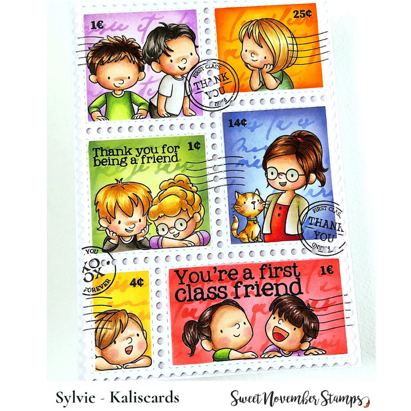 Sweet November Stamps Postage Pals Portrait Clear Stamp Set sns-fb-pp ...