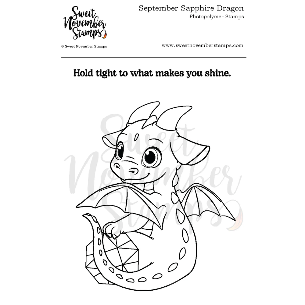 Sweet November Stamps September Sapphire Dragon Clear Stamp Set sns-ss ...