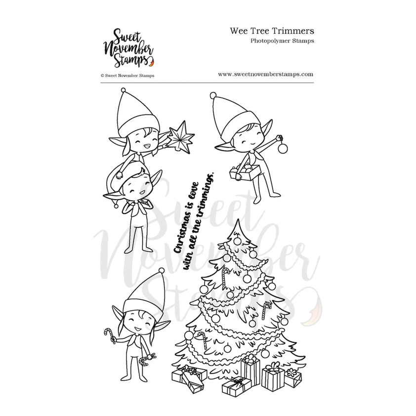 Sweet November Stamps Wee Tree Trimmers Clear Stamp Set sns-wt-wn-25 ...