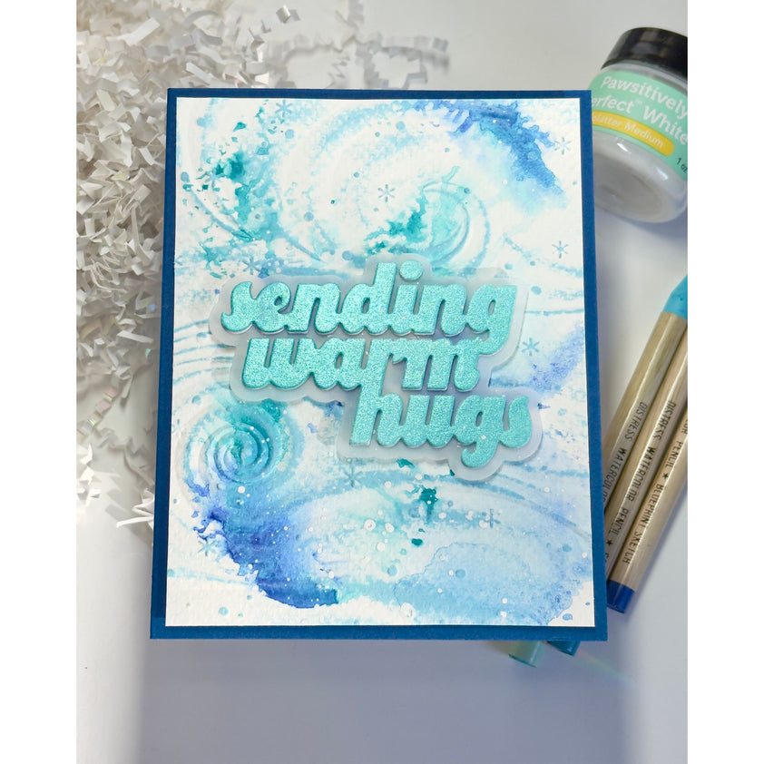 Simon Says Stamp Embossing Folder Swirling Snowbreeze sf564 Heart to H