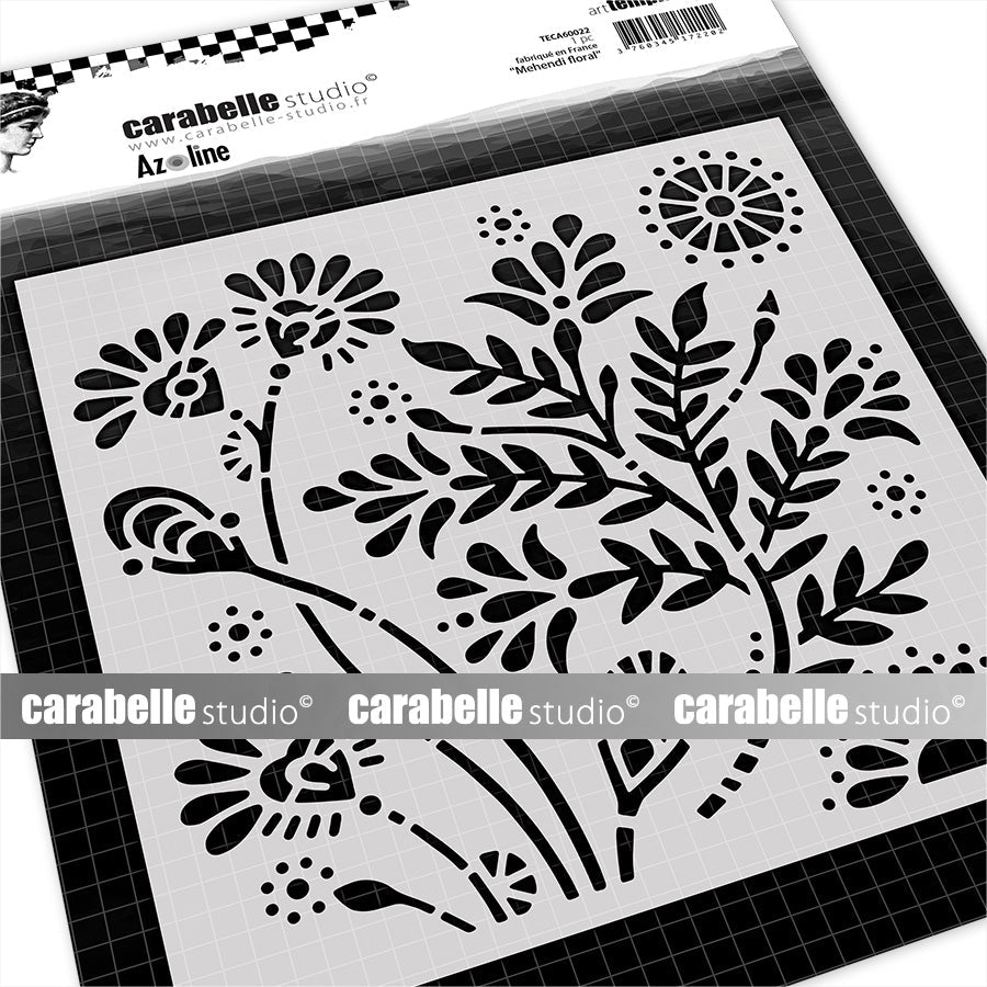 Carabelle Studio Mehendi Floral 6x6 Square Stencil teca60022* – Simon ...