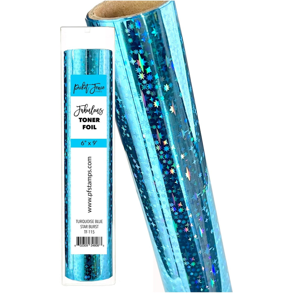Picket Fence Studios Fabulous Toner Foil Turquoise Blue Star Burst tf ...