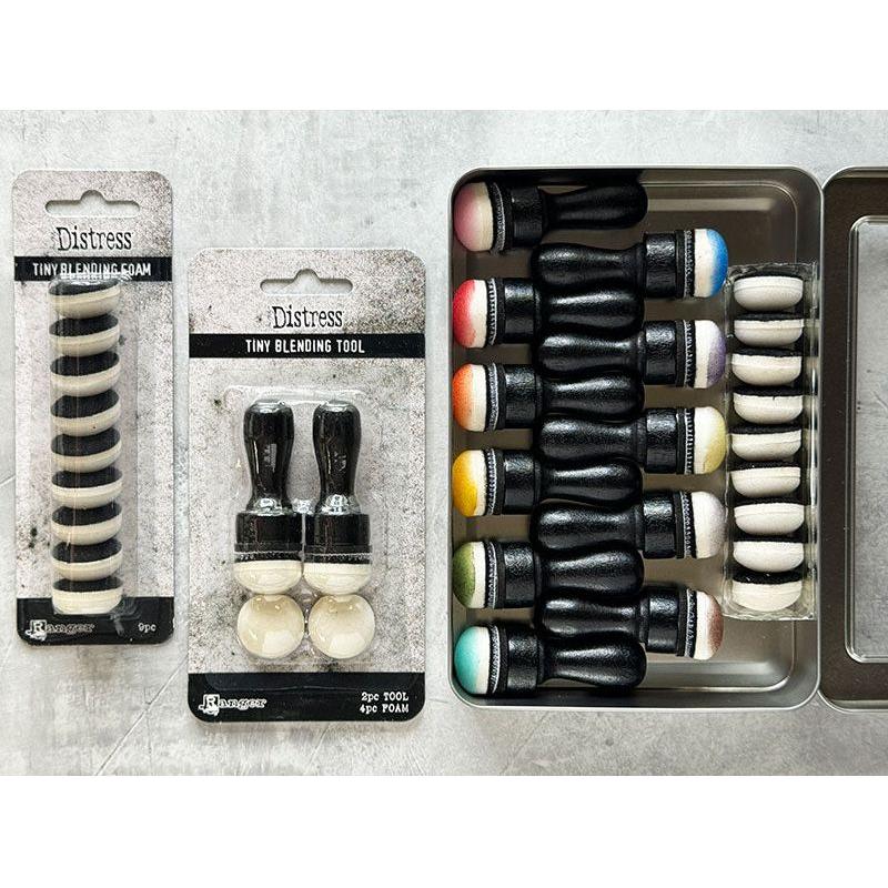 Tim Holtz Distress 2 Tiny Blending Tools with 4 Sponge Applicators Ran ...