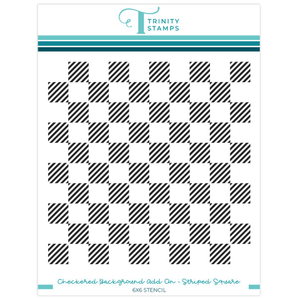 Trinity Stamps Checkered Background Add On Striped Squares Stencil tss ...