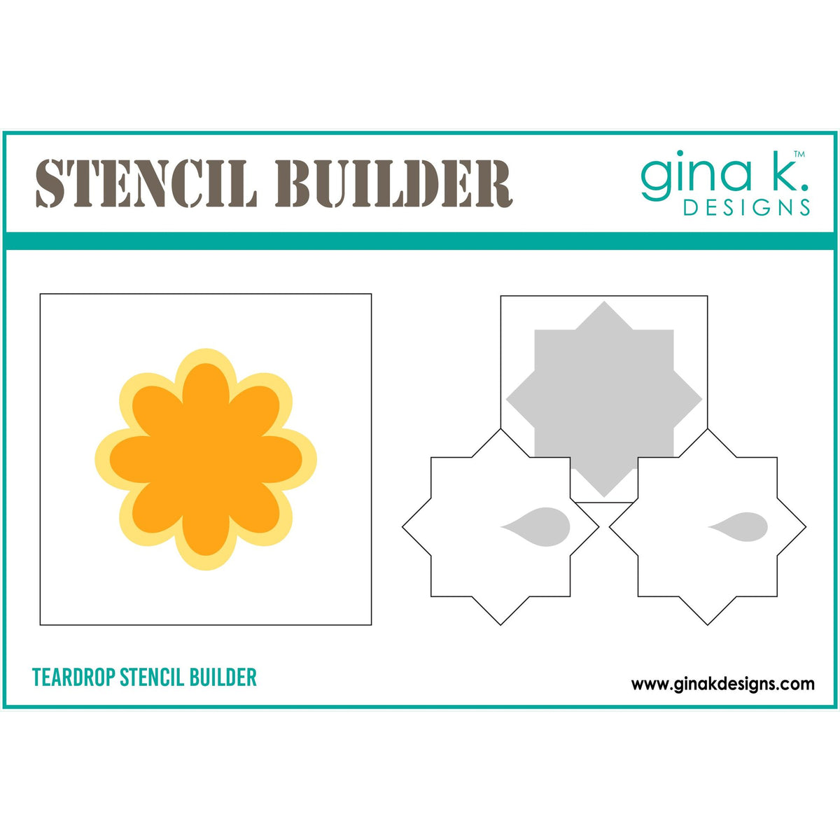 Gina K Designs Teardrop Stencil Builder gkdst79 – Simon Says Stamp