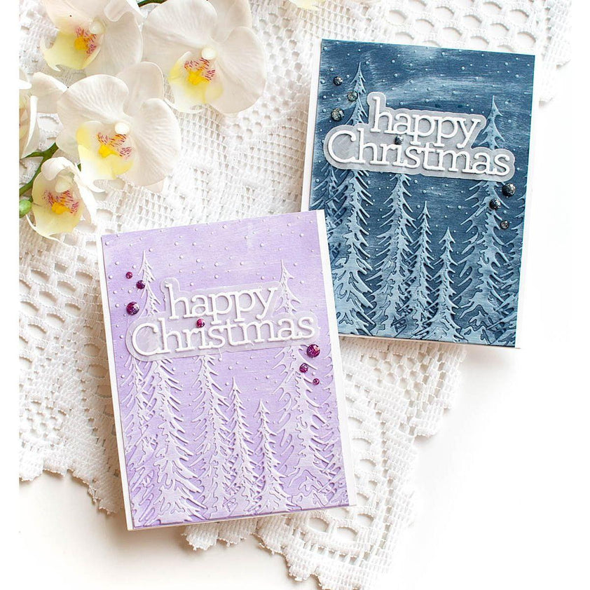 Simon Says Stamp Embossing Folder Textured Pine Trees sf351 Season Of