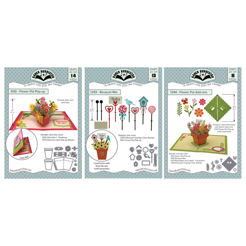 Karen Burniston Flower Pot Pop Up Die, Add Ons, and Bouquet Bits Set – Simon Says Stamp