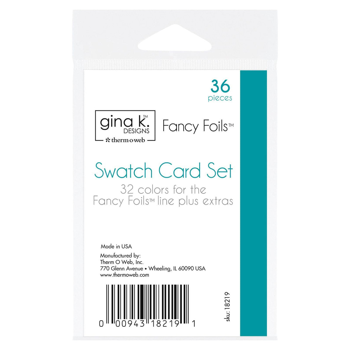 Therm O Web Gina K Designs Fancy Foils Swatch Card Set 18219 – Simon ...
