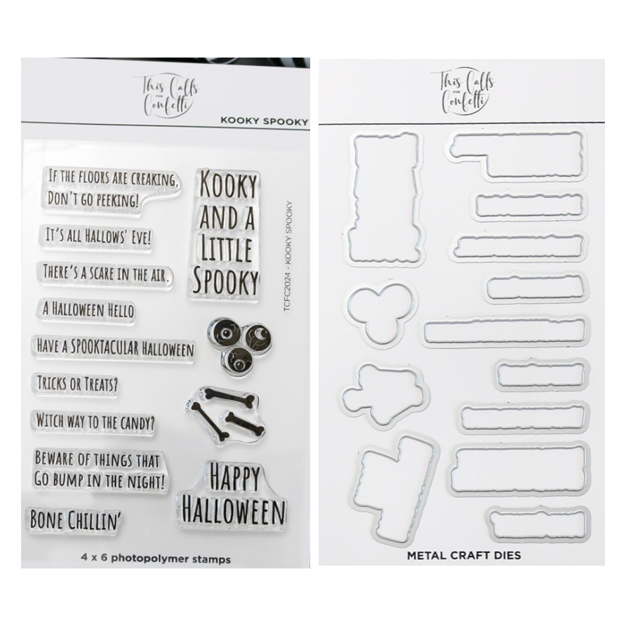This Calls For Confetti Kooky Spooky Clear Stamp and Die Set – Simon ...