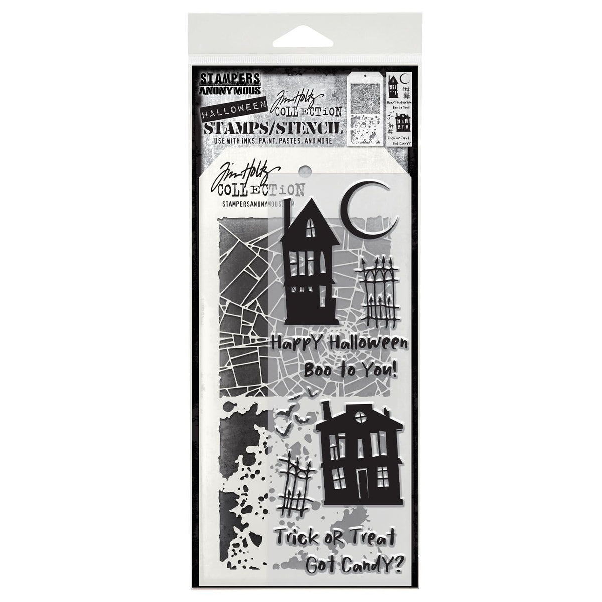 Tim Holtz Clear Stamps and Stencil Ghost Town, Grime, Shatter thmm194 ...