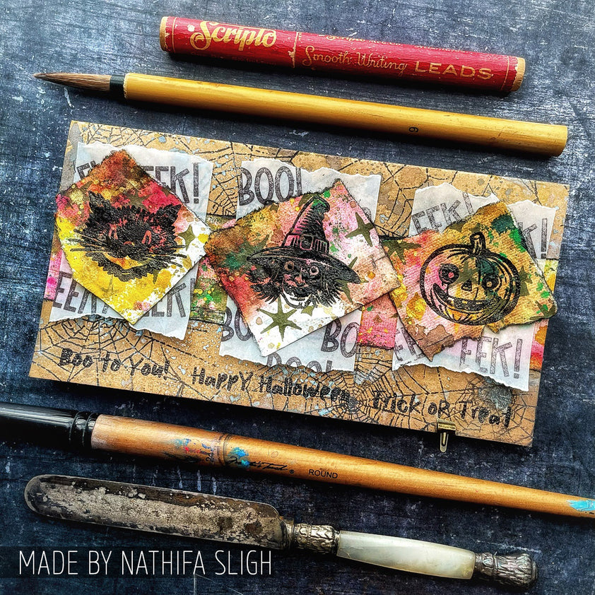 Tim Holtz Clear Stamps and Stencil Retro Frights, Ringer, Twinkle thmm ...