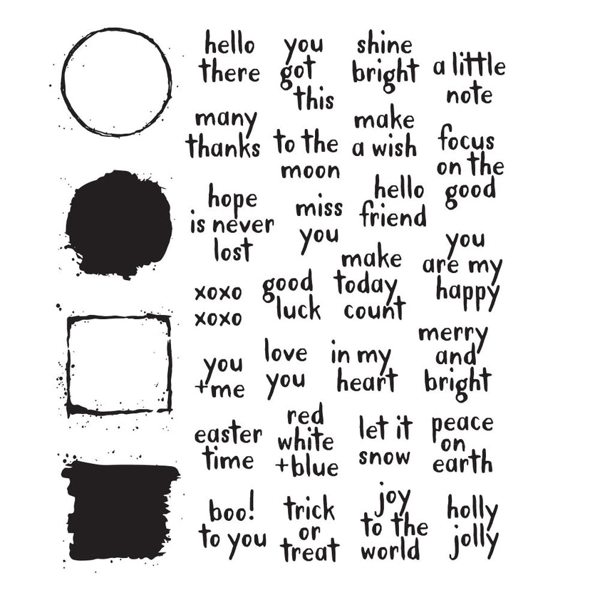 Tim Holtz Cling Rubber Stamps Note Quotes CMS463 – Simon Says Stamp