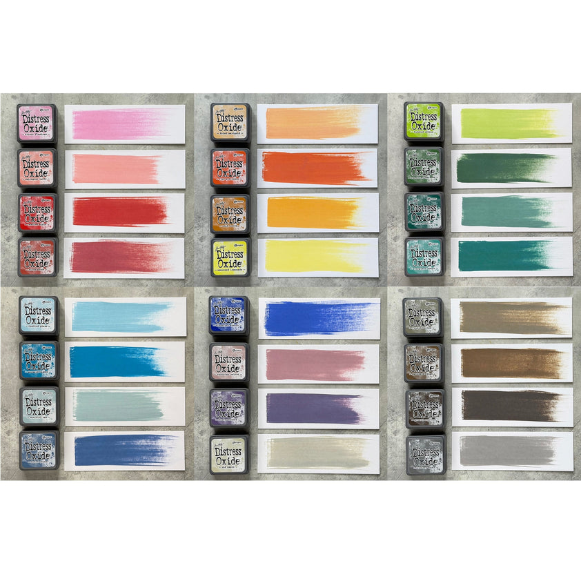 Tim Holtz Distress Mini Oxide Ink Pad Kits 7-12 And Ink Stand Black Mi ...