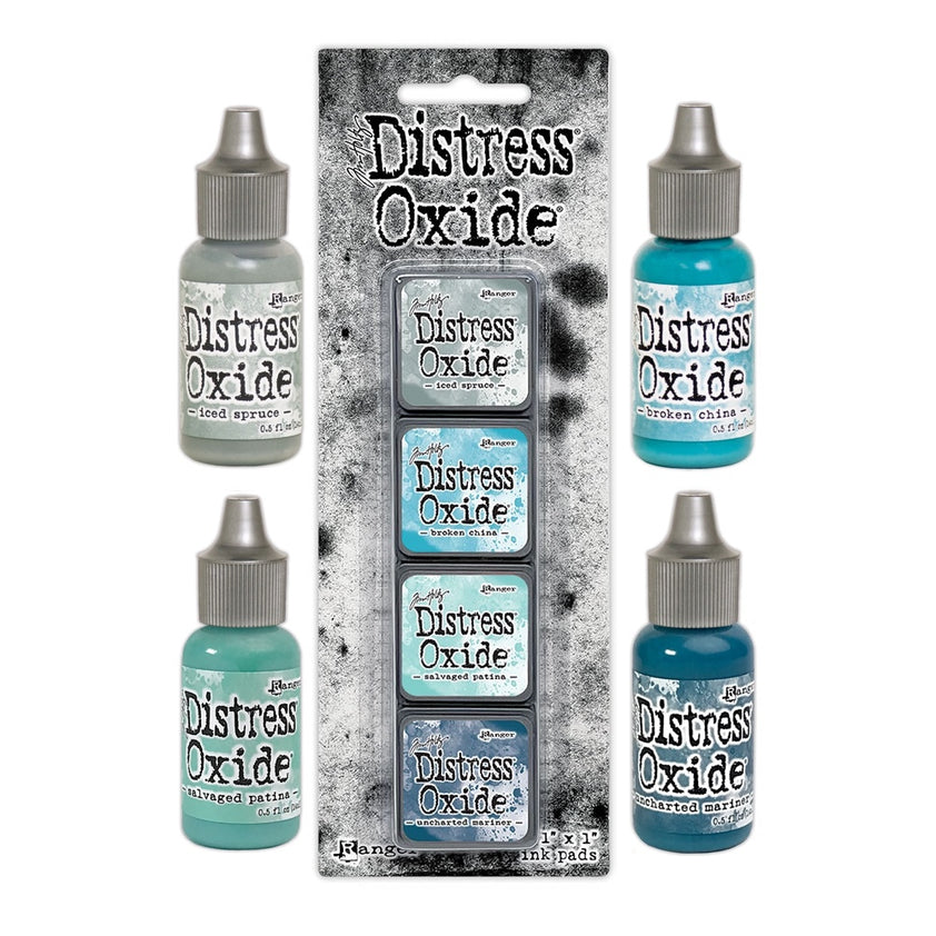 Tim Holtz Distress Mini Oxide Ink Pads Kit 16 And Reinkers Bundle ...