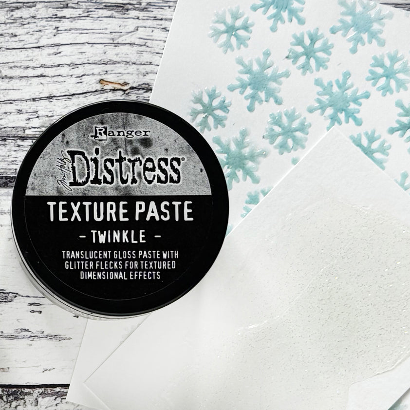 Tim Holtz Distress Texture Paste Twinkle And Distress Snowflakes Bundl ...
