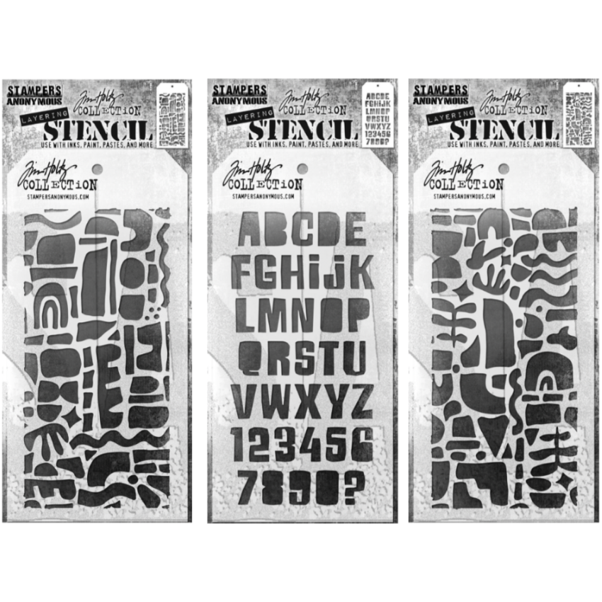 Tim Holtz Mini Stencil Set 58 mst058 – Simon Says Stamp