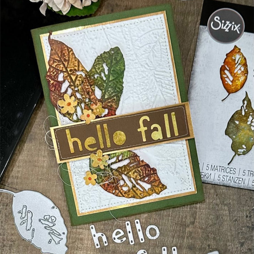 Tim Holtz Sizzix 3D Large Embossing Folder Foliage and Embossing Pad B ...