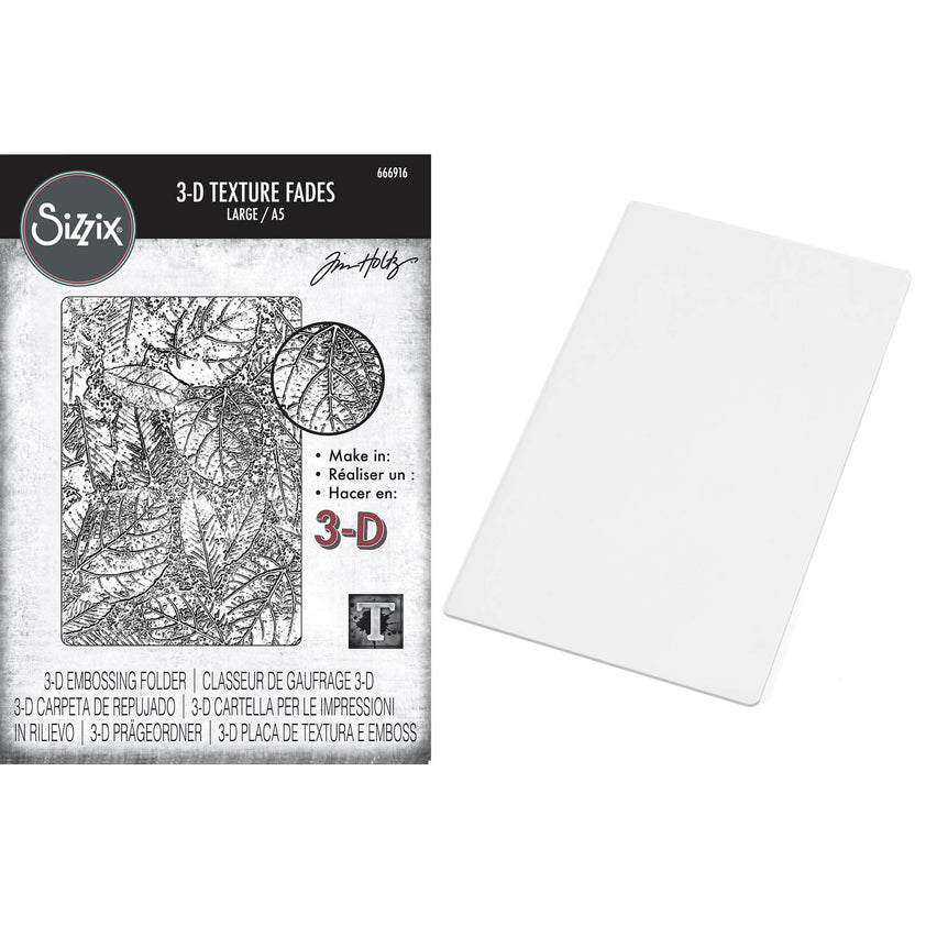 Tim Holtz Sizzix 3D Large Embossing Folder Foliage and Embossing Pad B ...