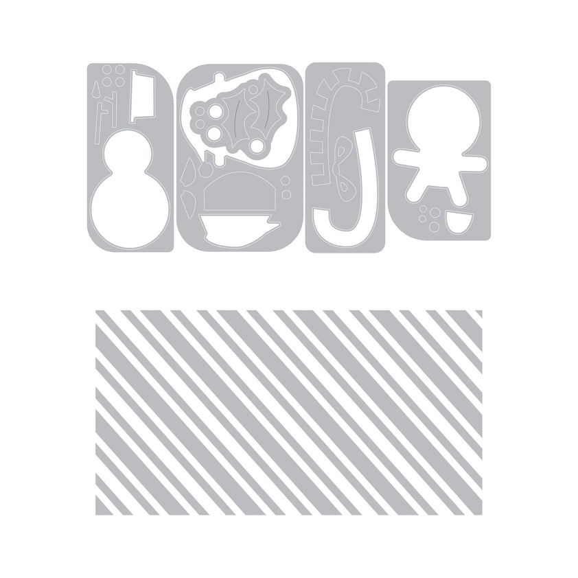 Tim Holtz Sizzix Christmas Minis Sidekick Dies and Texture Fade 666863 ...