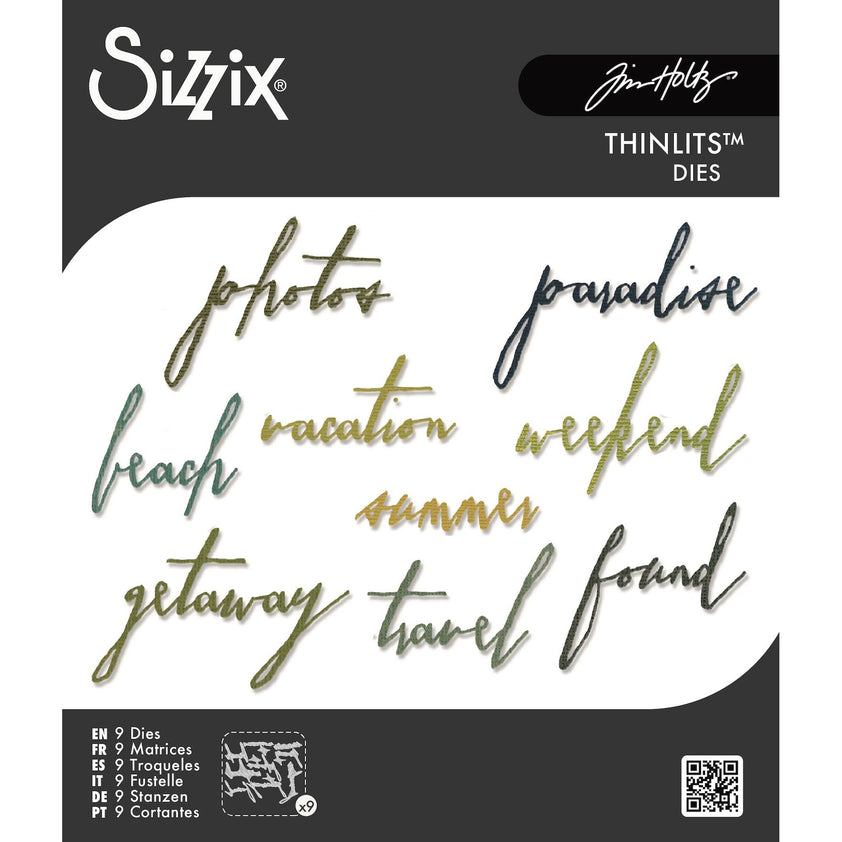 Tim Holtz Sizzix Handwritten Vacation Thinlits Dies 661286 – Simon Says ...