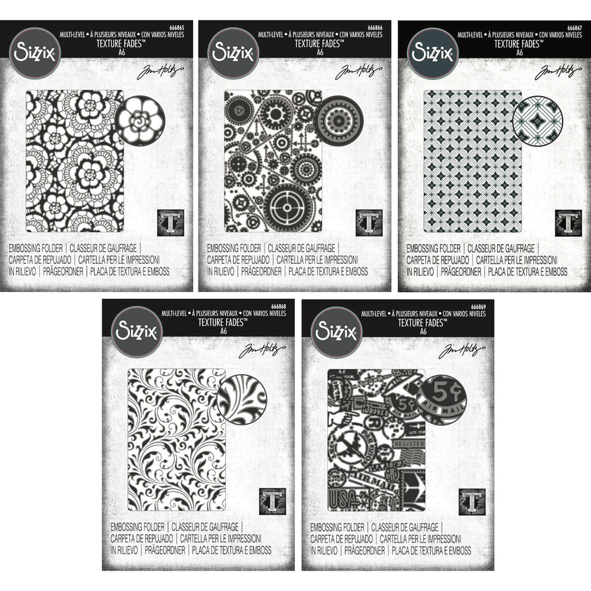 Tim Holtz Sizzix Vault Embossing Folders 2025 I Want It All Bundle ...