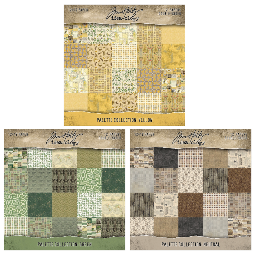 Tim Holtz idea-ology 12 x 12 Palette Paper Collection March 2026 I Wan ...