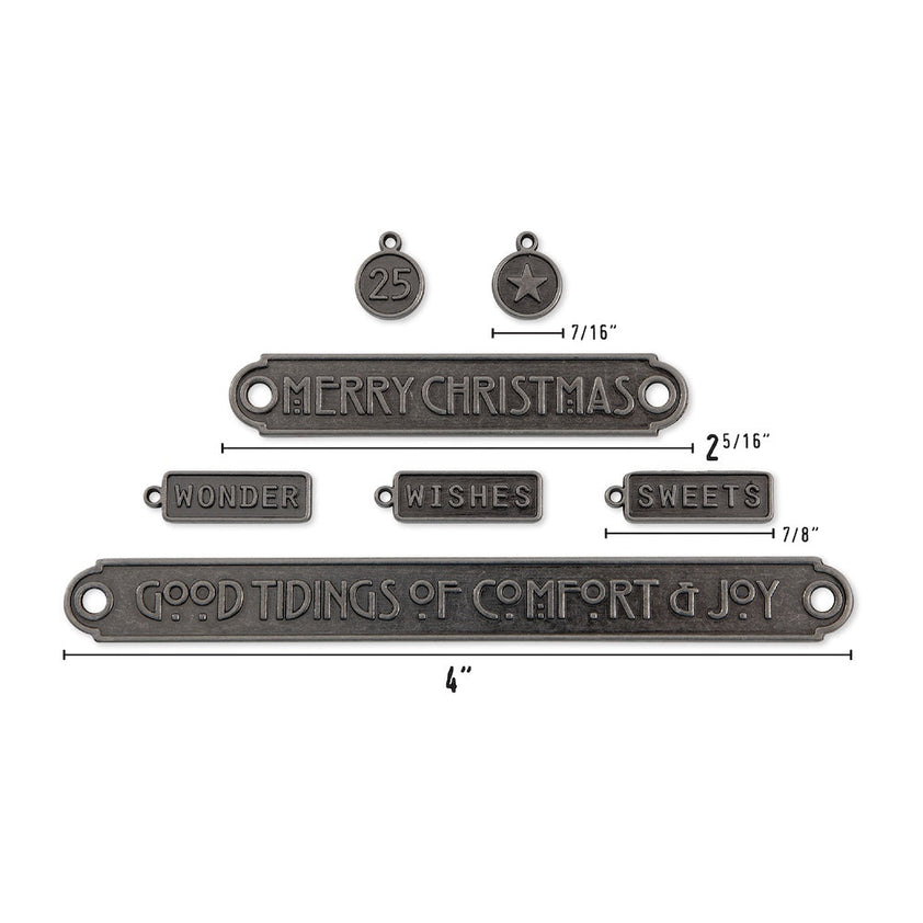 *Tim Holtz idea-ology 2024 Christmas Word Plaques and Tags th94405 ...