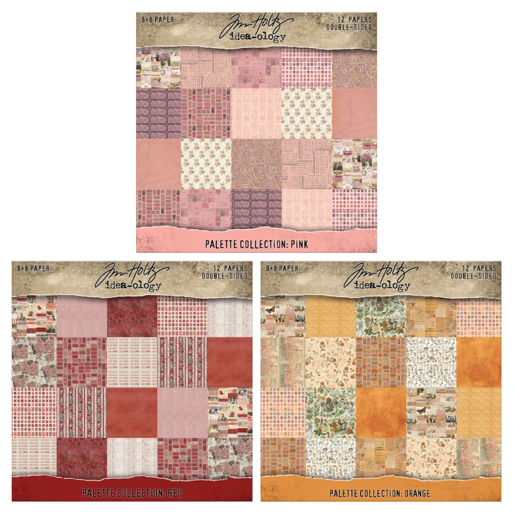 PREORDER Tim Holtz idea-ology 8 x 8 Palette Paper Collection January 2 ...